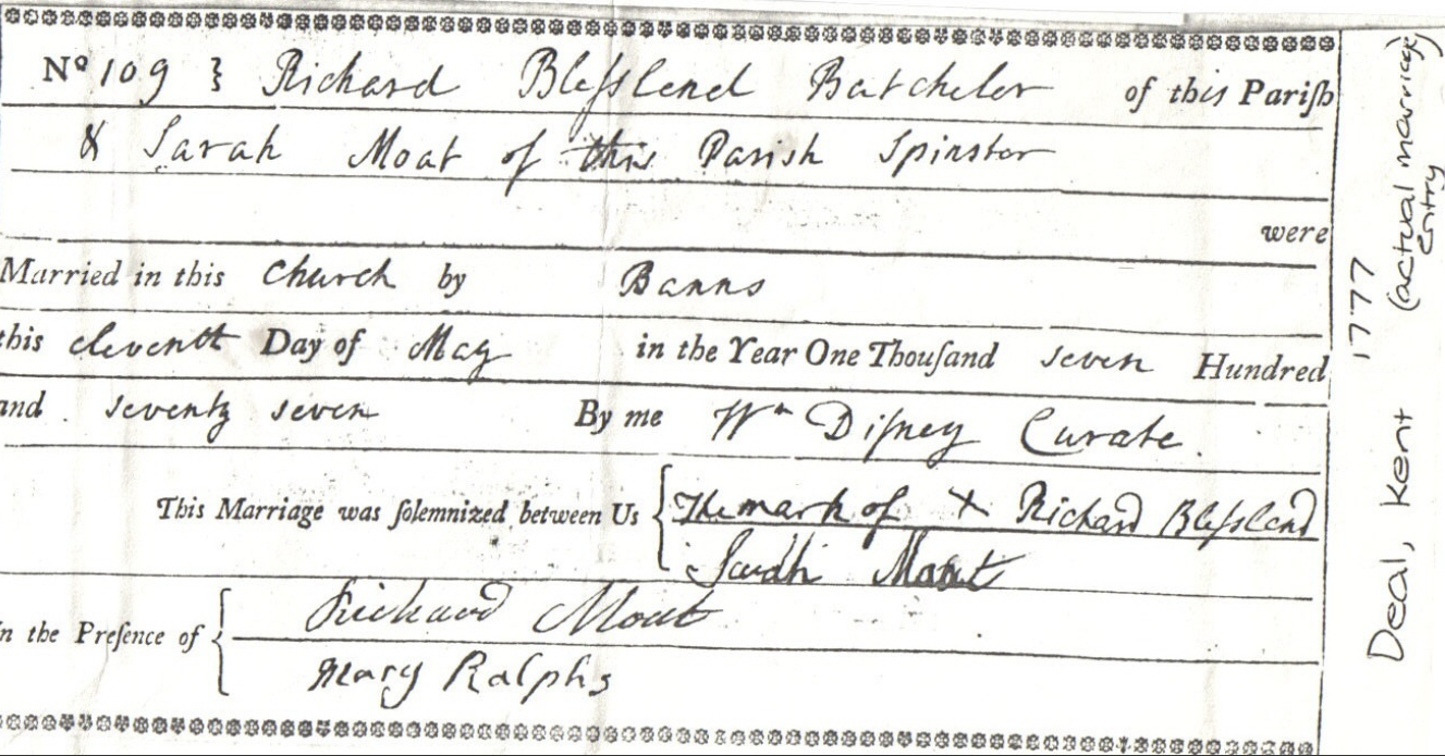 Sarah Moat – My Family History Notes